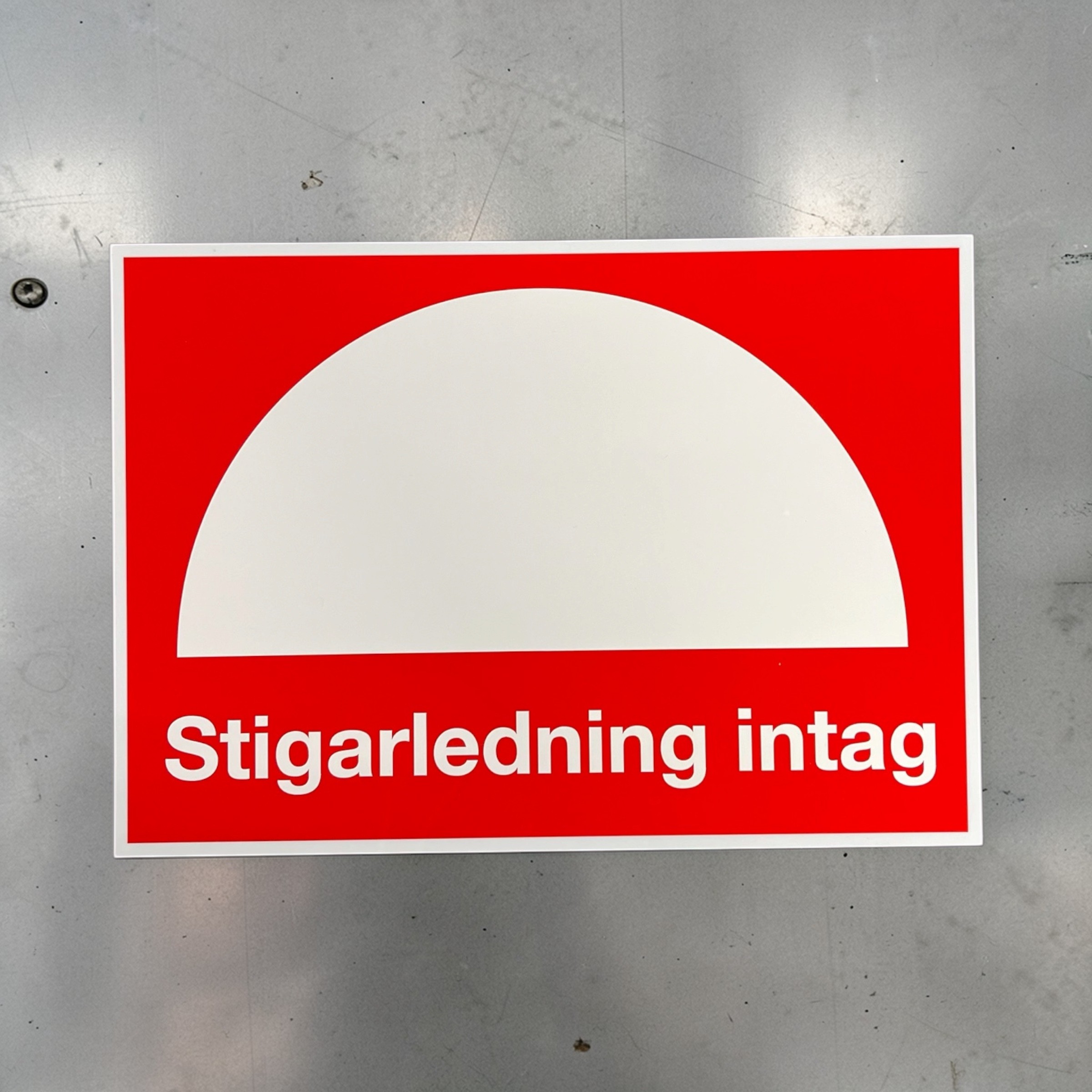 Brandskylt Stigarledning intag - hos Elpa.nu
